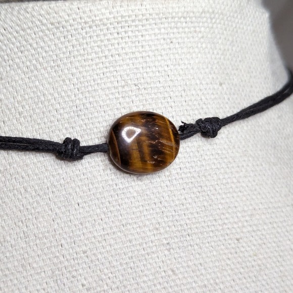 Handmade | Jewelry | Tigers Eye Chunk Crystal Boho Hippie Adjustable ...